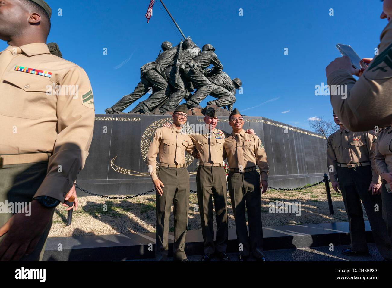 Assistant Commandant of the Marine Corps, Gen. Eric Smith, center ...