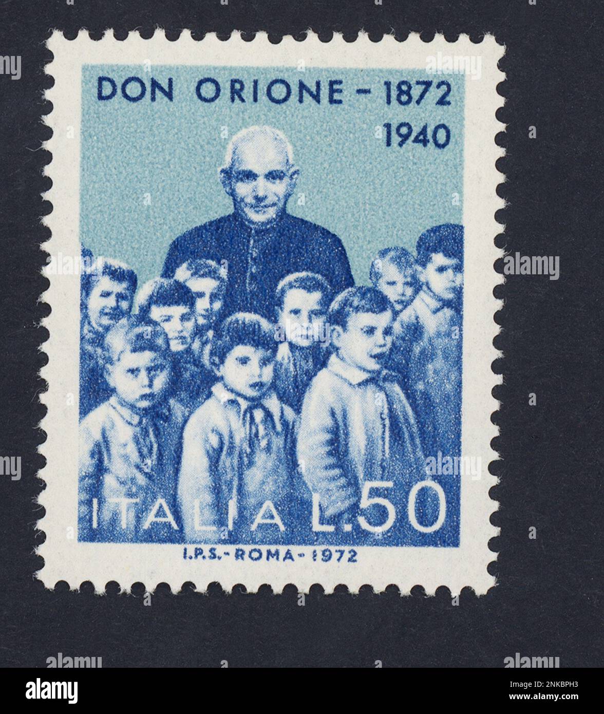 The italian priest DON ORIONE ( 1872 - 1940 ) . Post Stamp Timber from ...