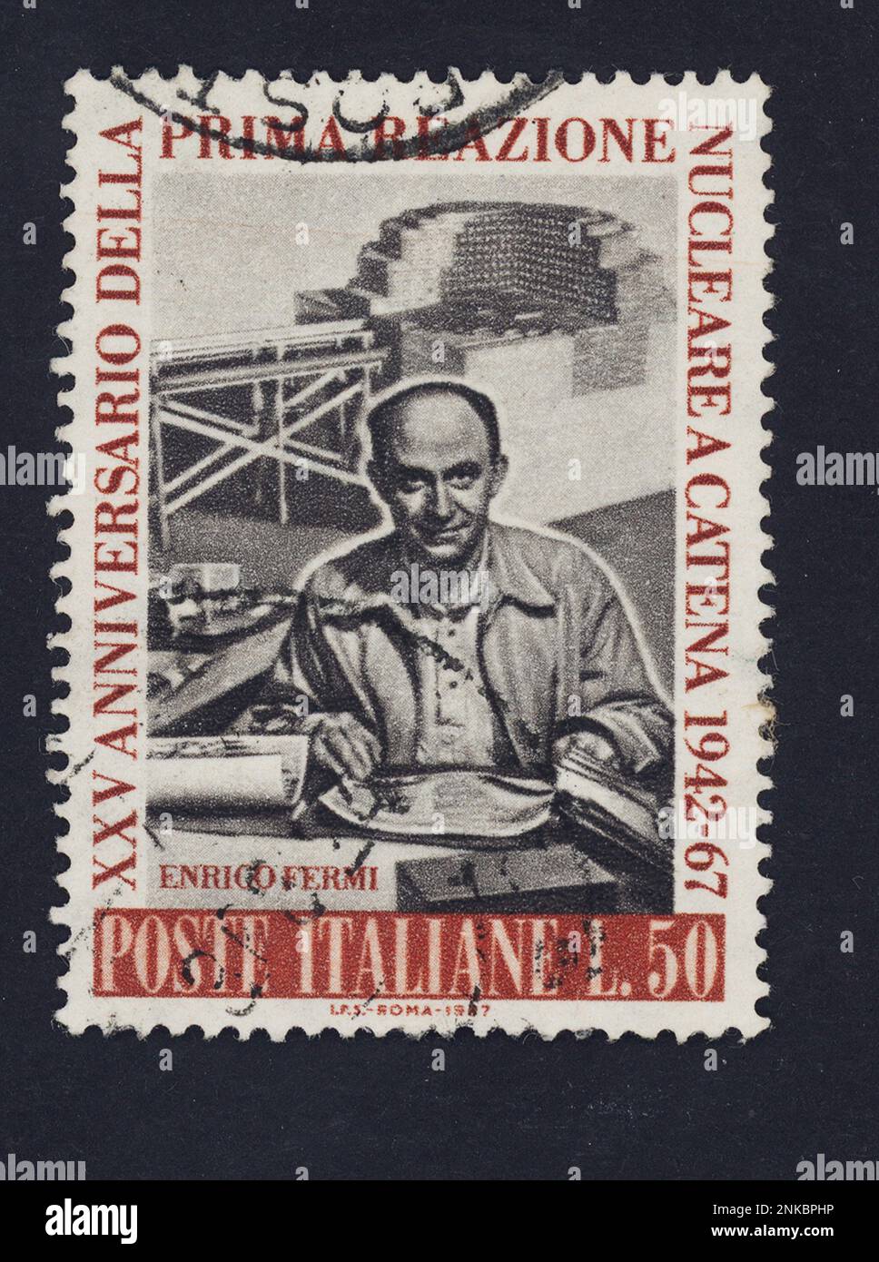 The italian scientist ENRICO FERMI . Post Stamp Timber from italian ...