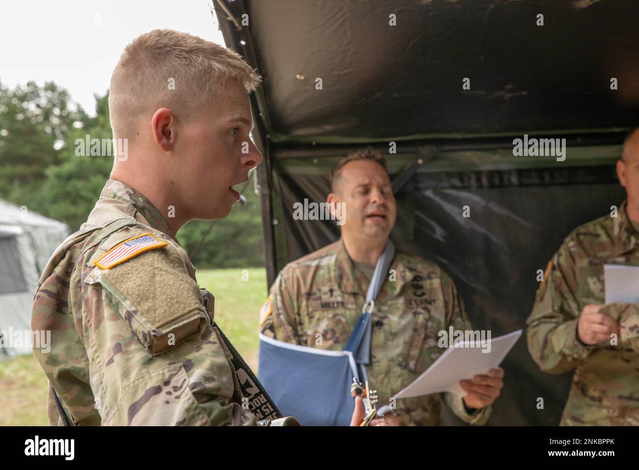 U.S. Soldier Spc. Isaiah Pleiman, 2nd Squadron, 107th Cavalry Regiment ...