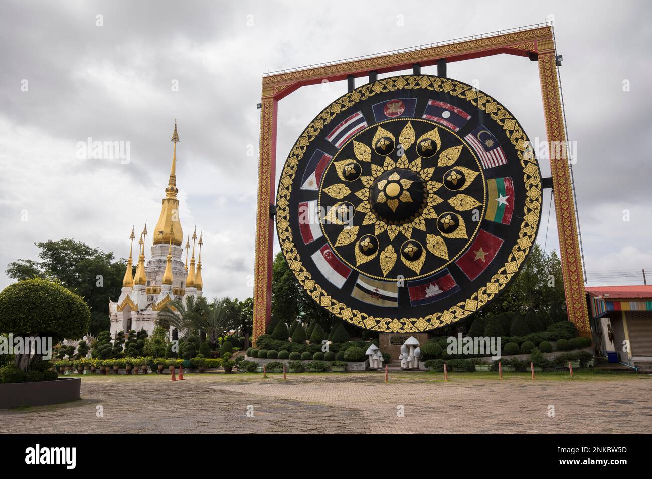 Temple Wat Tham Khuha Sawan near Mekong River, Khong Chiam, Isaan ...