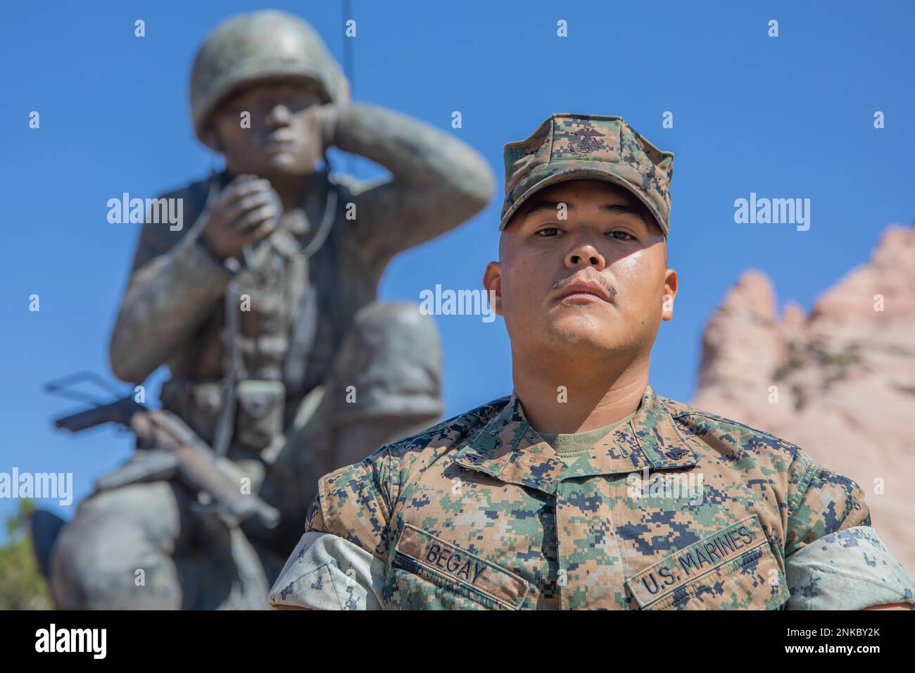 Cpl. Caleb Begay, a light armored vehicle technician with Headquarters ...