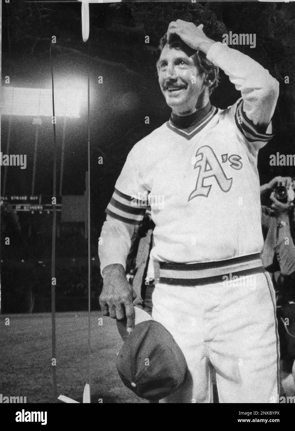A's manager Billy Martin, receives a standing ovation at opening day ...