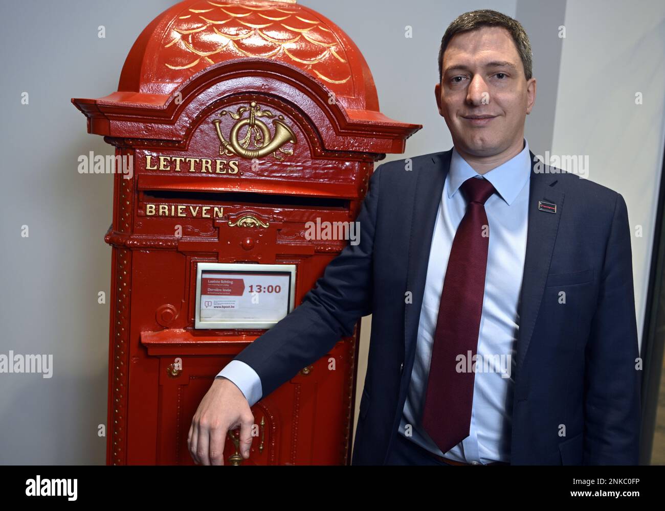 Bpost CFO a.i Koen Aelterman poses for the photographer during a press ...