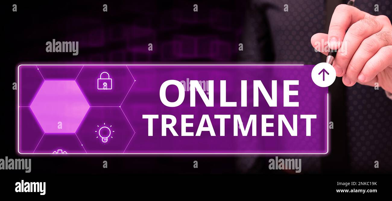 Inspiration showing sign Online Treatment. Internet Concept delivery of ...