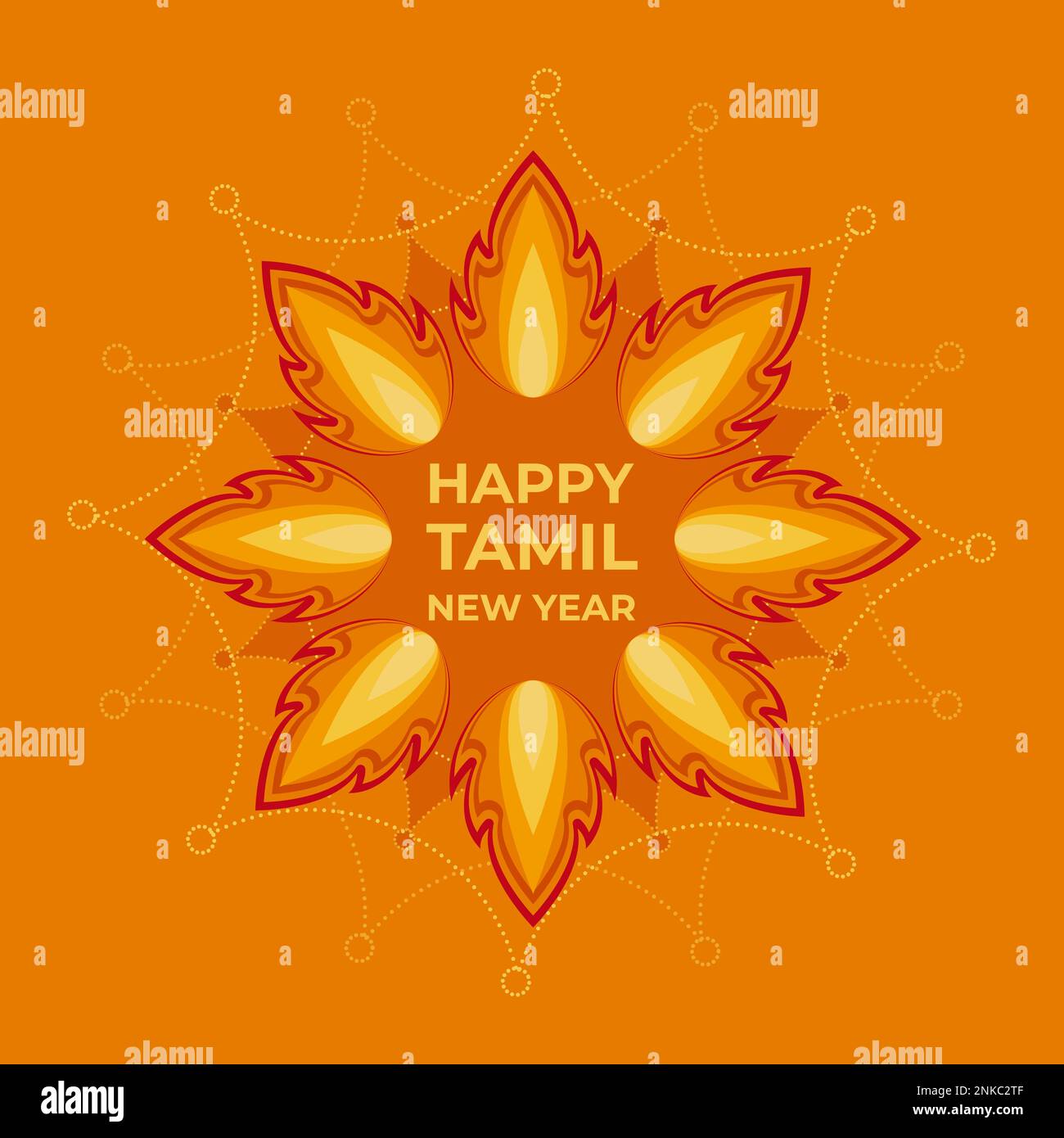 Happy Tamil New Year. Traditional Tamilian holiday. Vector template for ...