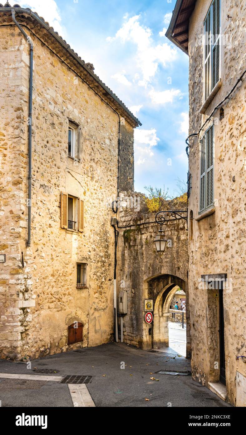 Vence, France - August 6, 2022: Le Portail Levis stone Drawbridge Gate ...