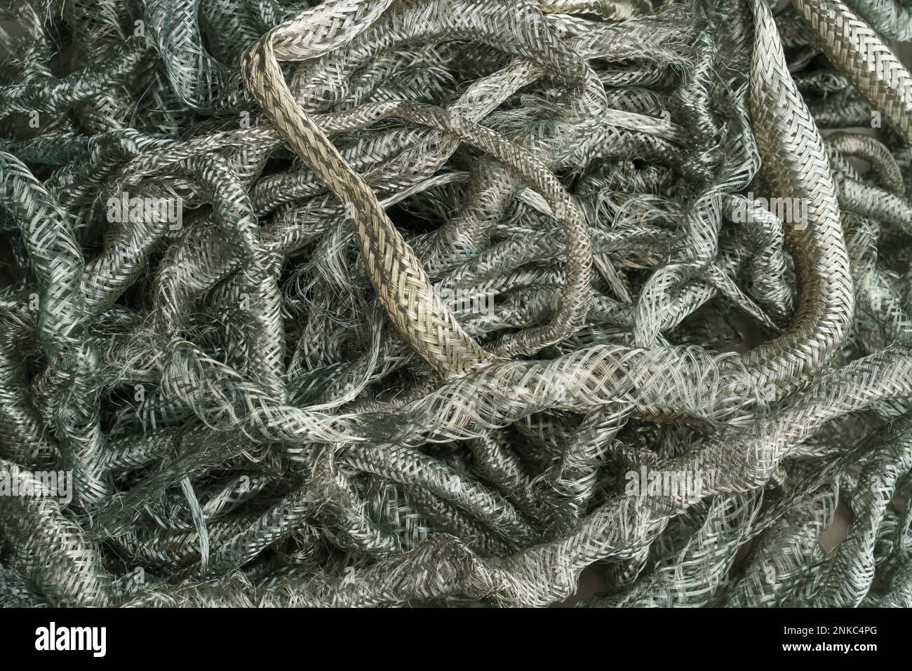 Silver metal copper wire scrap materials recycling of waste from manual ...