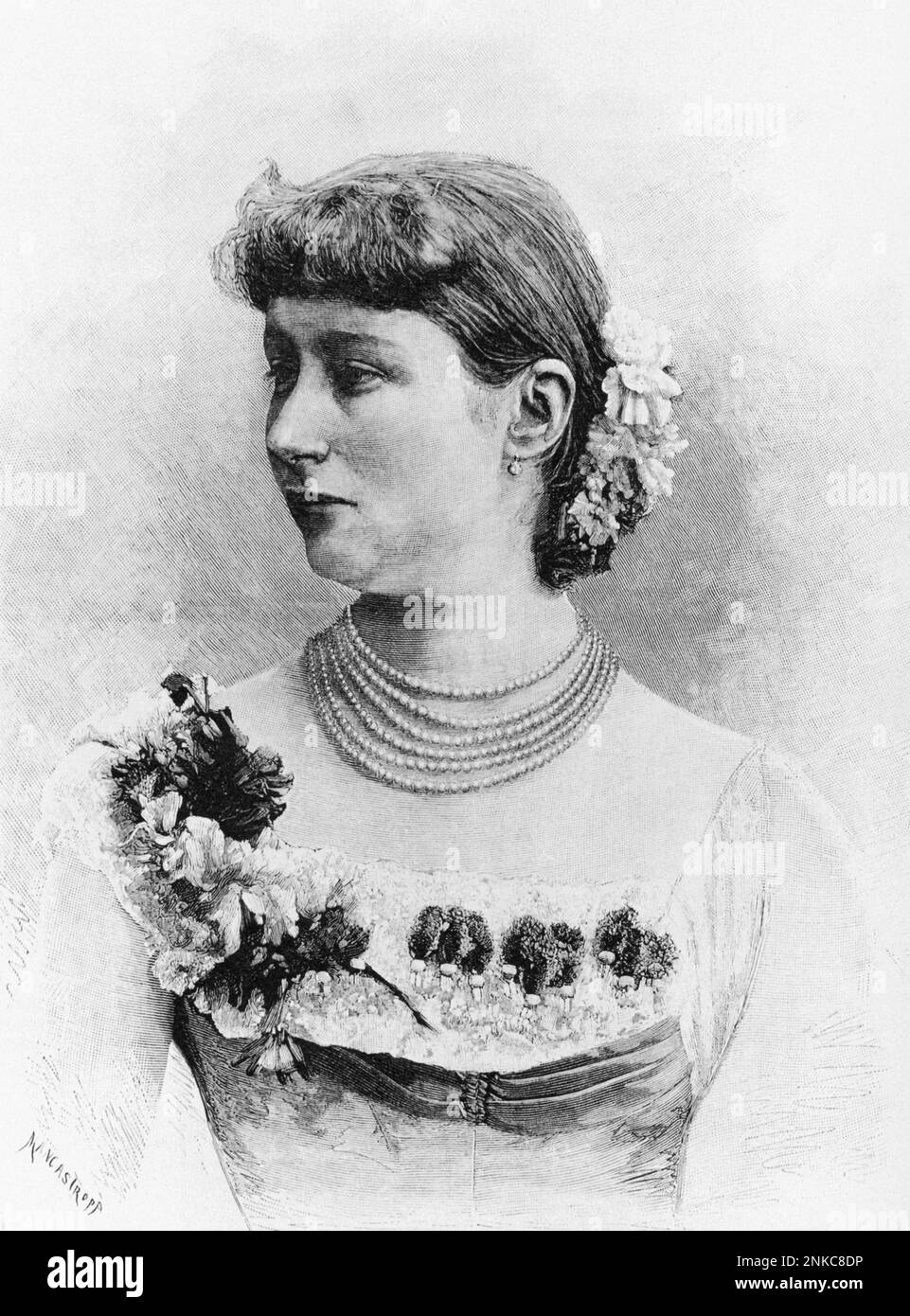 1888 : The german Kaiserin AUGUSTA VICTORIA von HOHENZOLLERN of Prussia ...