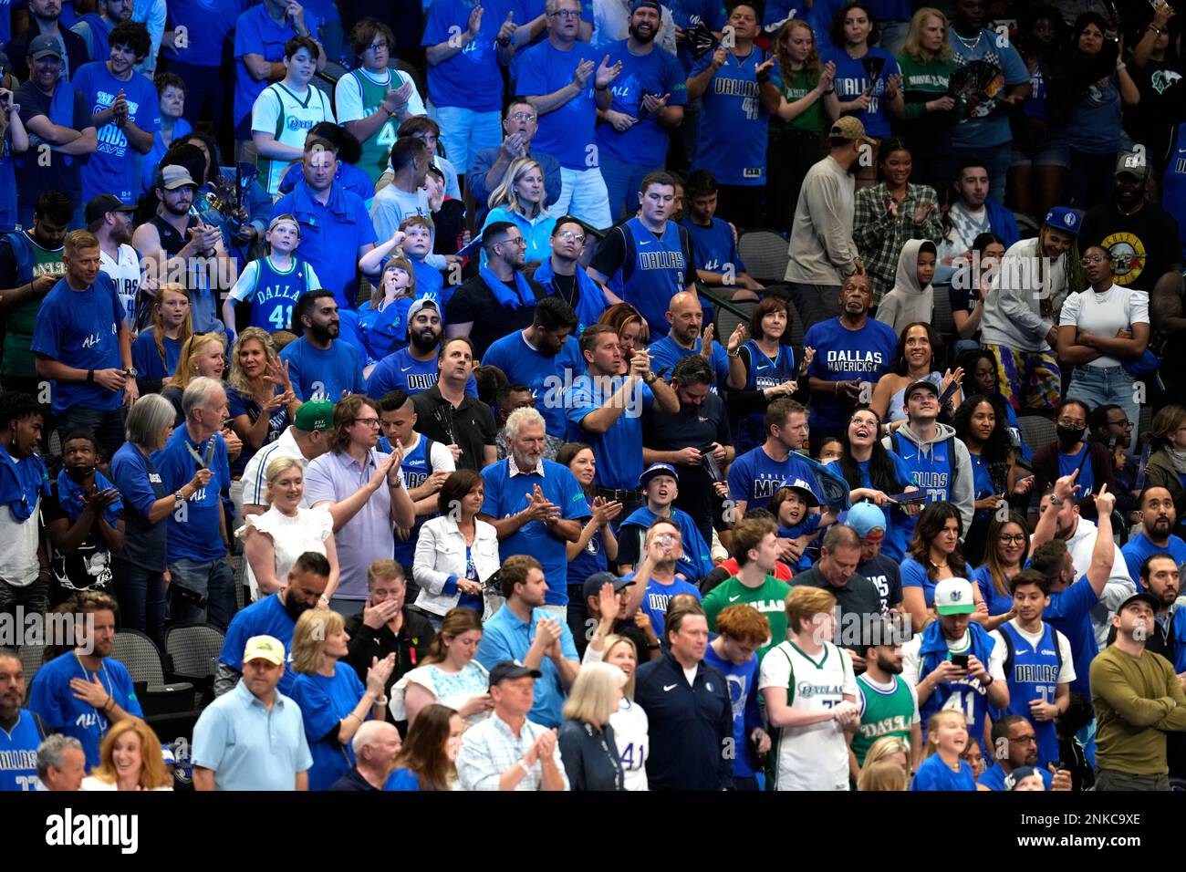 Dallas Mavericks fans cheer on the Mavs during Game 1 of an NBA ...
