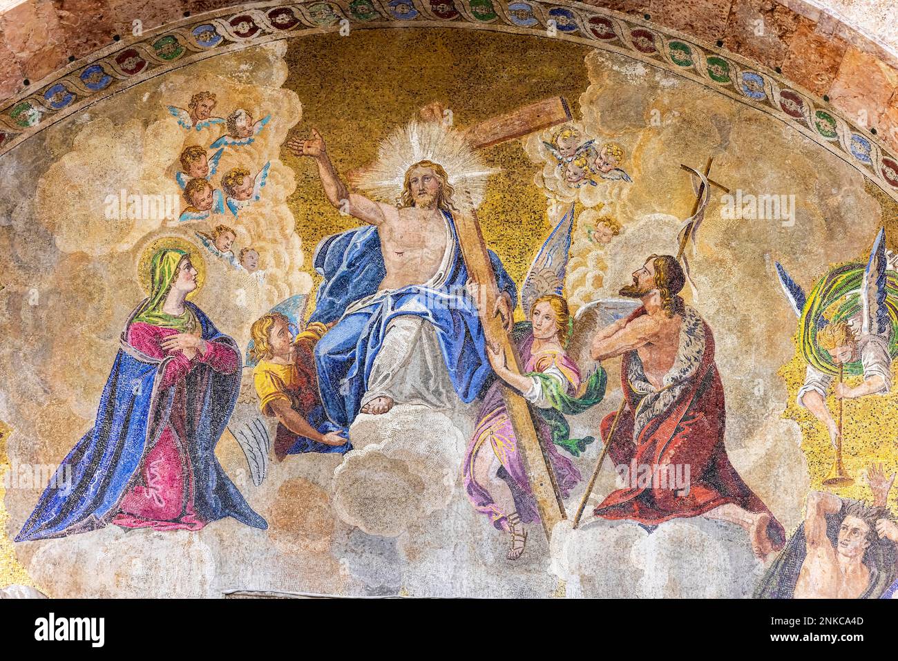 Resurrection of Christ mosaic, Basilica di San Marco, Venice, Italy ...