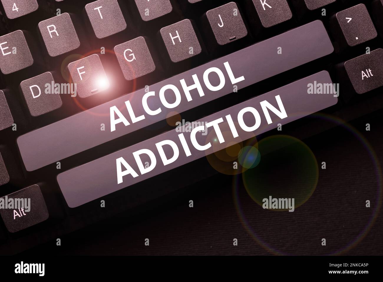 Inspiration showing sign Alcohol Addiction. Word Written on ...