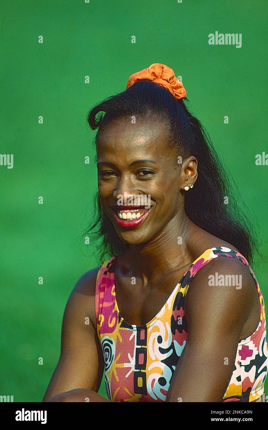 Jackie Joyner-Kersee photo shoot in 1993 Stock Photo - Alamy