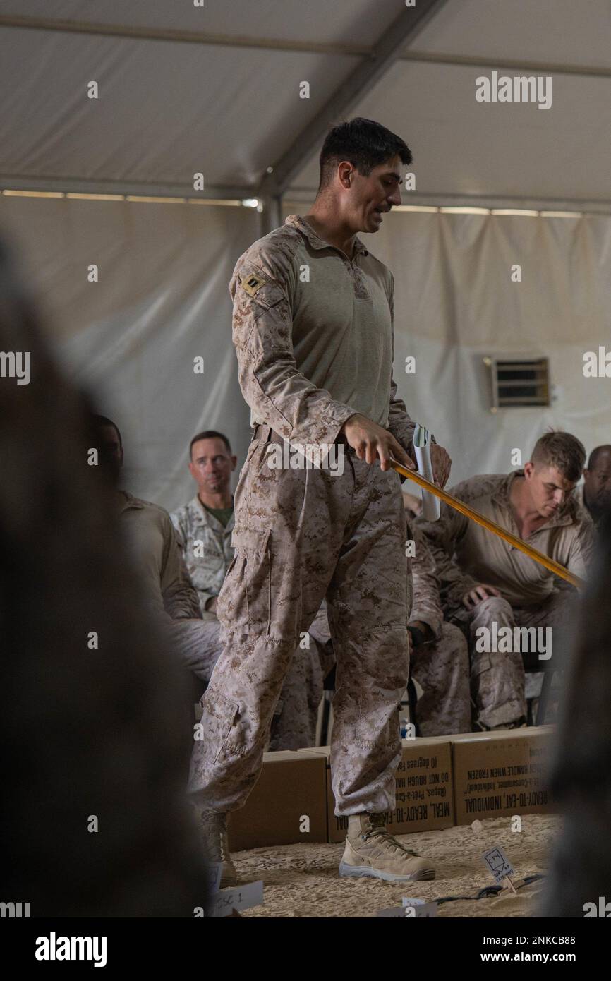 U.S. Marine Corps Capt. Jon Tenbrock, the convoy commander with Combat ...