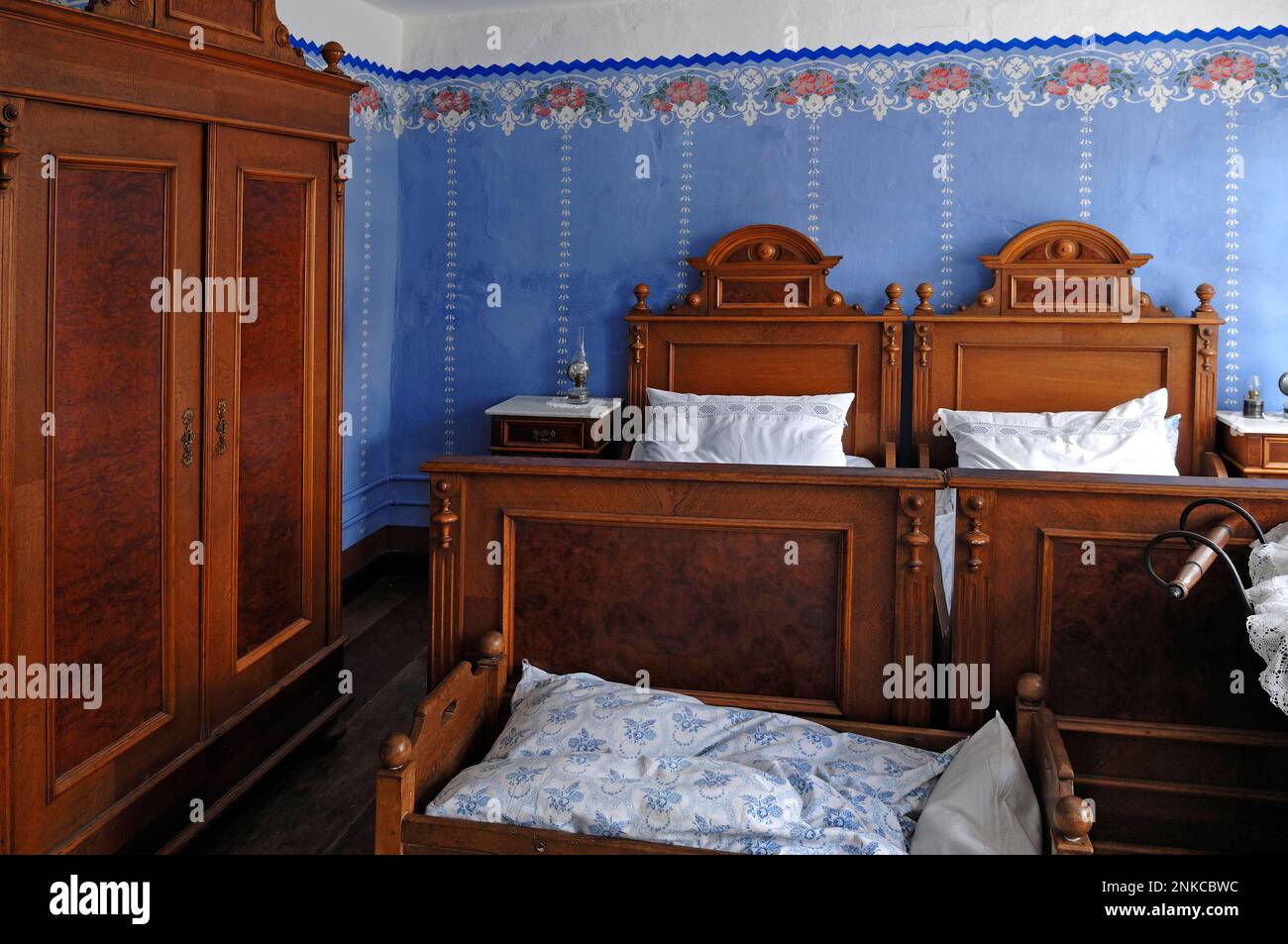 Bedroom, 1935, teachers flat in the schoolhouse, built in 1801 ...