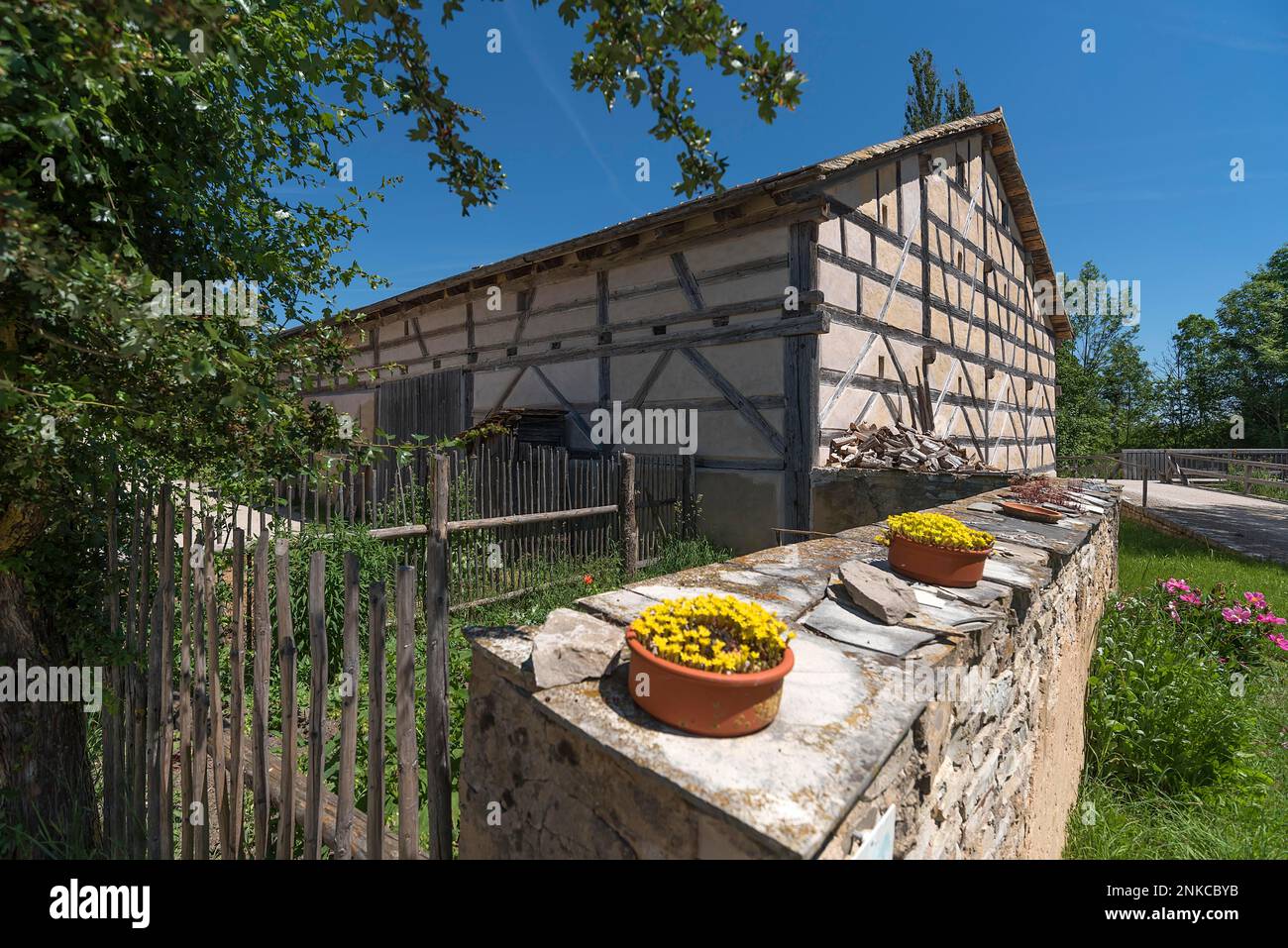 Historic barn of an outlet mill, built in 1818, Franconian Open Air ...
