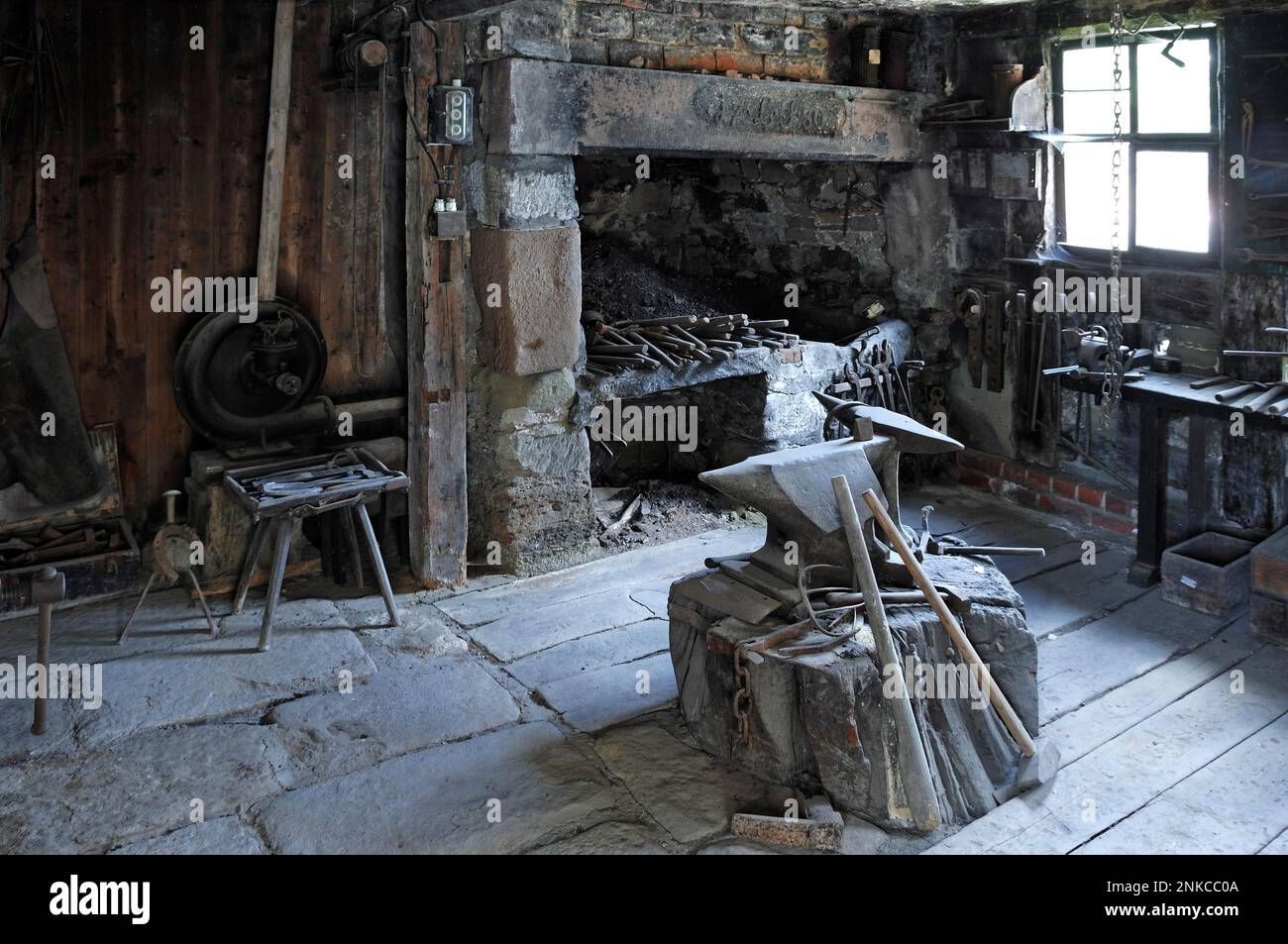 Old forge built in 1780 from Westheim, Franconian Open Air Museum, Bad ...