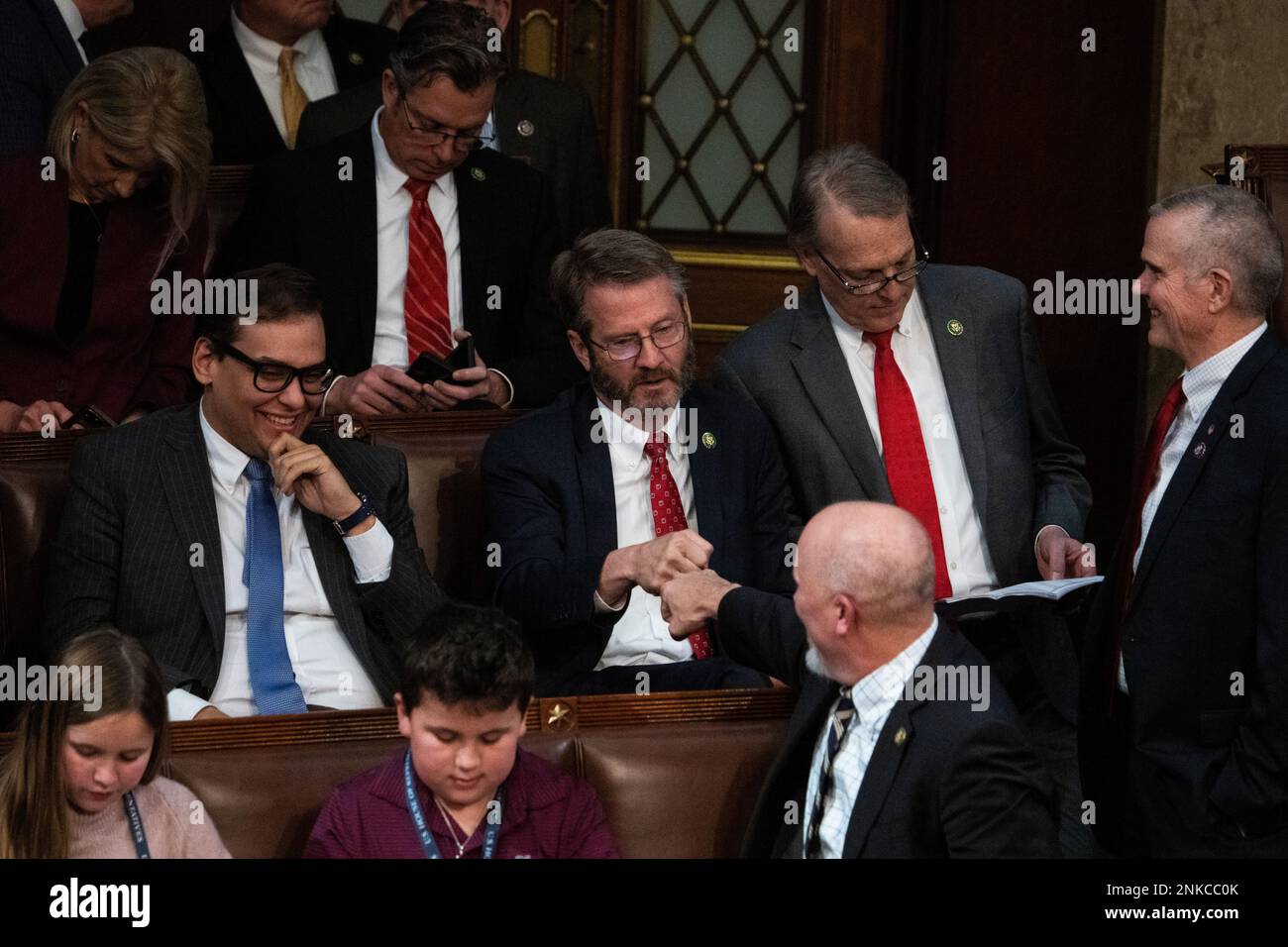 UNITED STATES - JANUARY 4: Rep. Tim Burchett, R-Tenn., center, fist ...