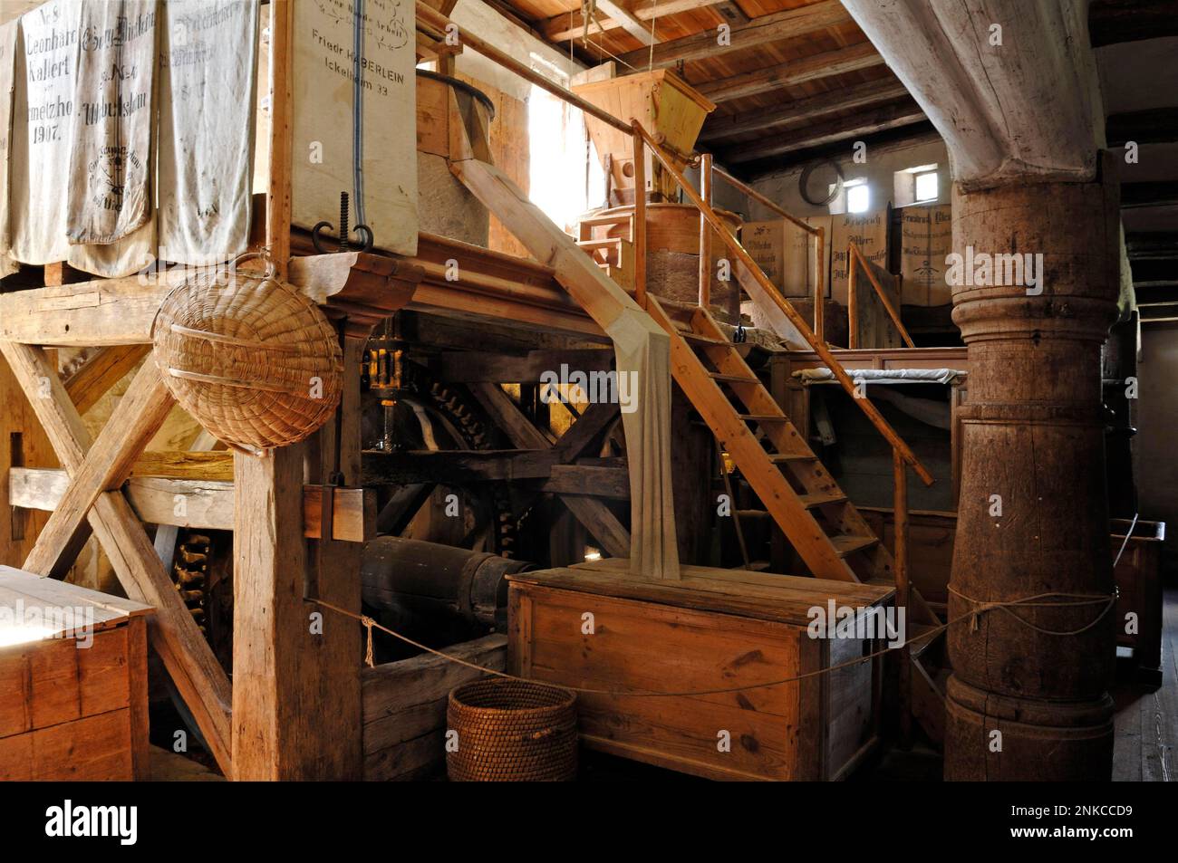 Mill room of the mill, 1575, Franconian Open Air Museum, Bad Windsheim ...