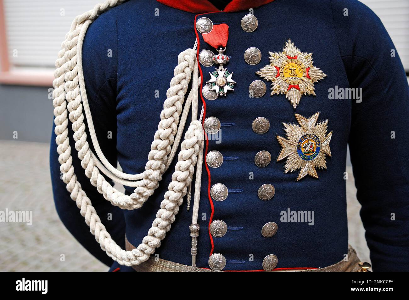 Detail of a Napoleonic uniform of the Colonell General of 1808, at a ...
