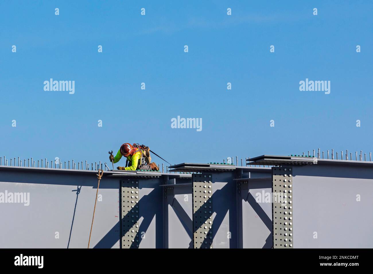 Detroit, Michigan USA, 24 October 2022, Construction of the freeway ...