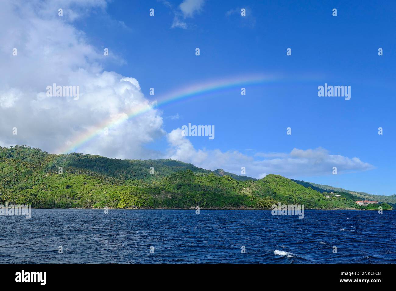 Rainbow over the Samana Peninsula, Samana, Las Terrenas, Dominican ...