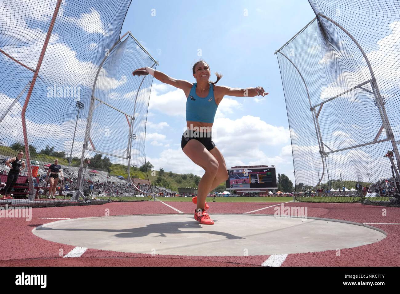 Valarie Allman (USA) wins the women's discus with a throw of 227-10 (69 ...