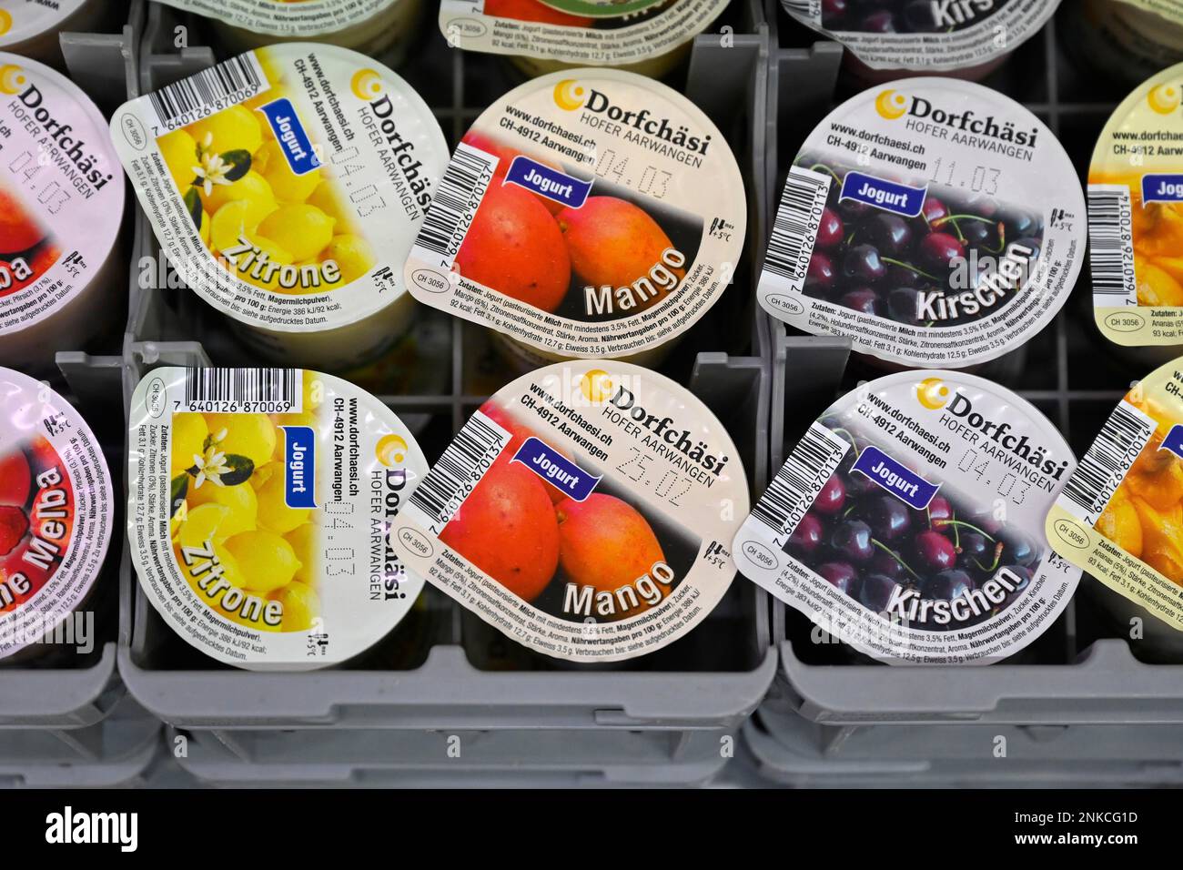 Yoghurts on shelf hi-res stock photography and images - Alamy