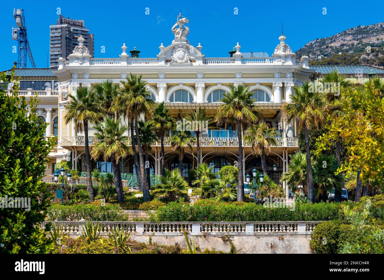 Monaco, France - August 2, 2022: Seaside facade of Monte Carlo Opera ...