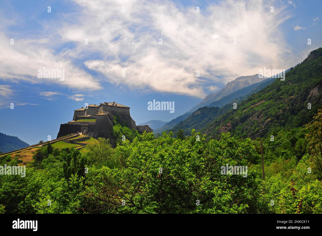 Fortress of Exilles, in the Susa Valley, Piedmont, Italy Stock Photo ...