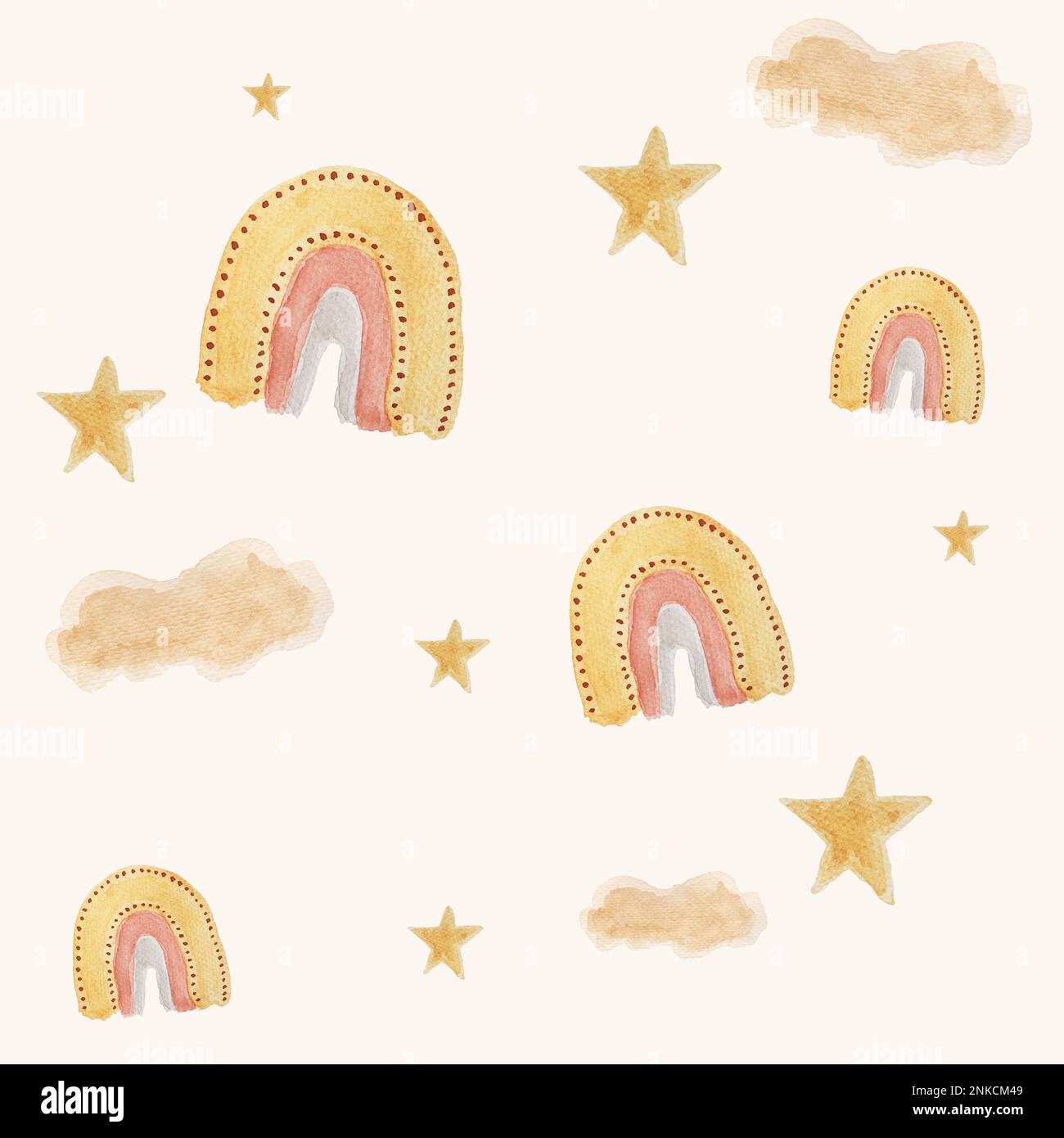 Hand drawn nursery pattern hi-res stock photography and images - Alamy