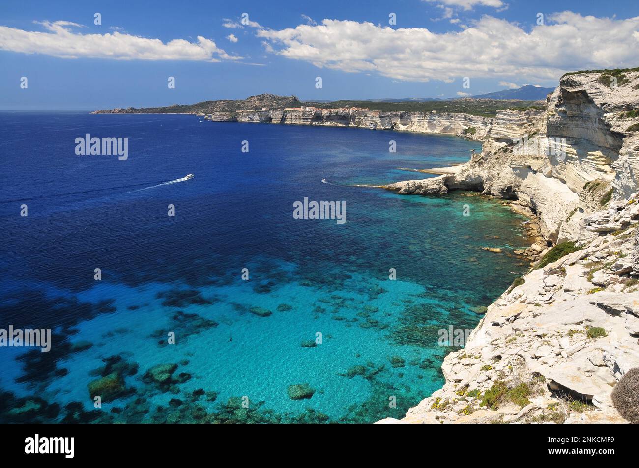 View from Cape Pertusato in the Bouche de Bonifacio nature park Park on ...