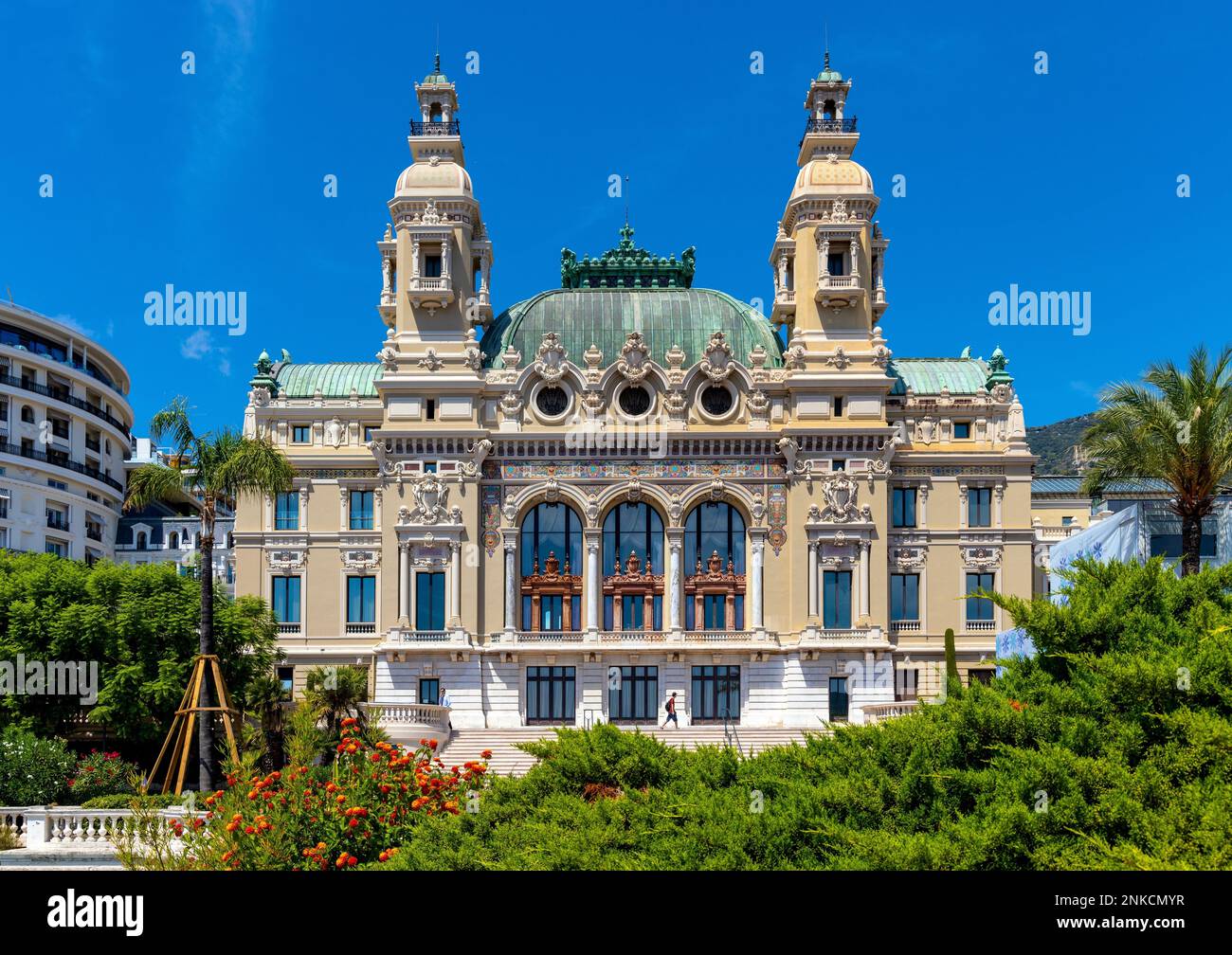 Monaco, France - August 2, 2022: Seaside facade of Monte Carlo Opera ...