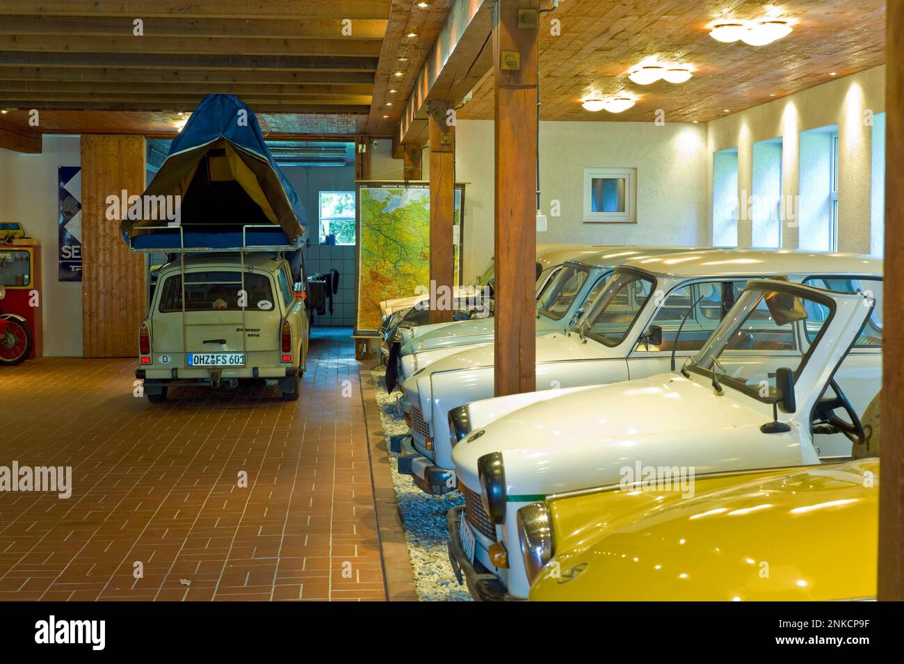 DDR cars Trabant in an exhibition. Private museum on the Weser island ...