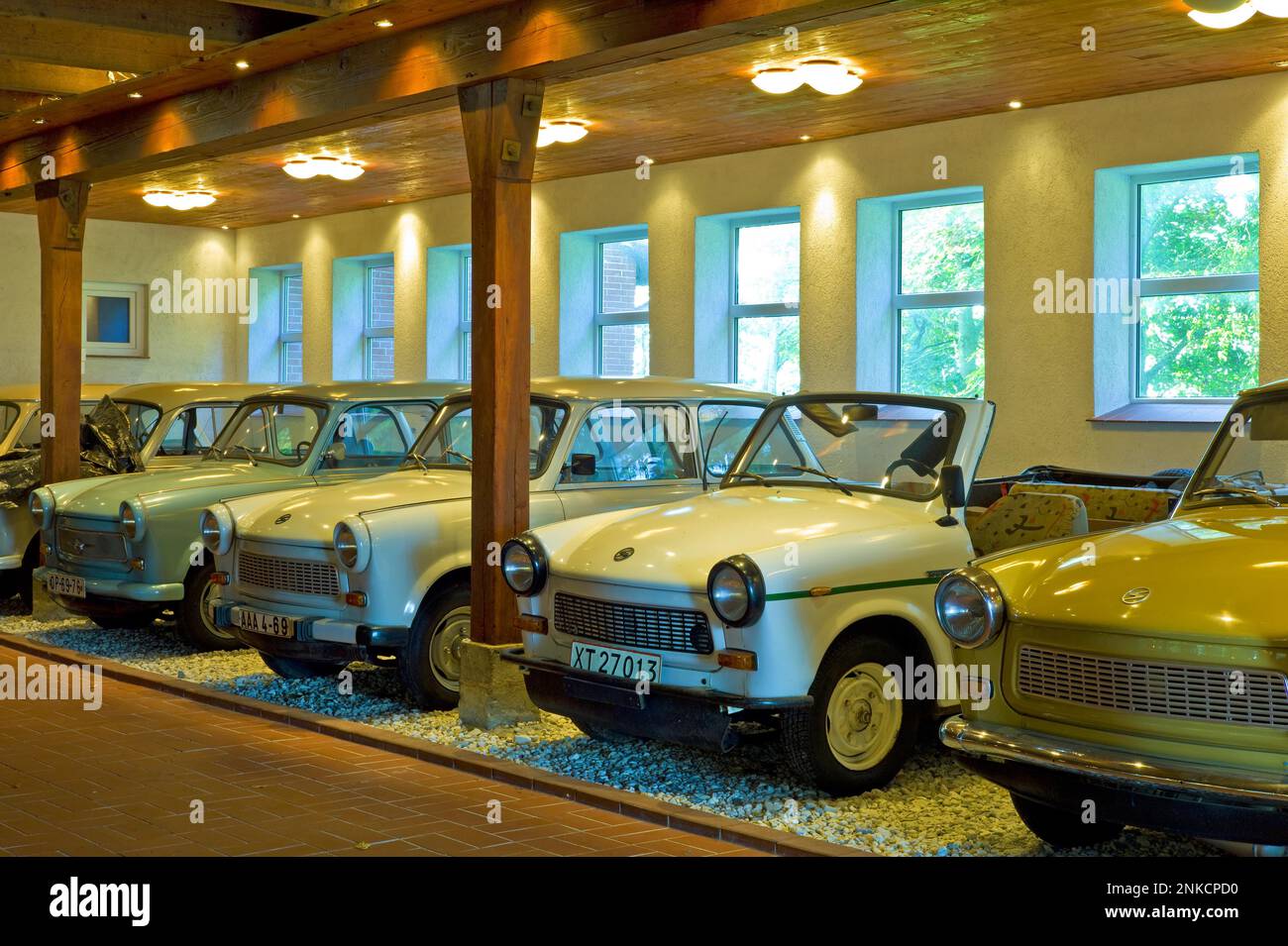 DDR cars Trabant in an exhibition. Private museum on the Weser island ...