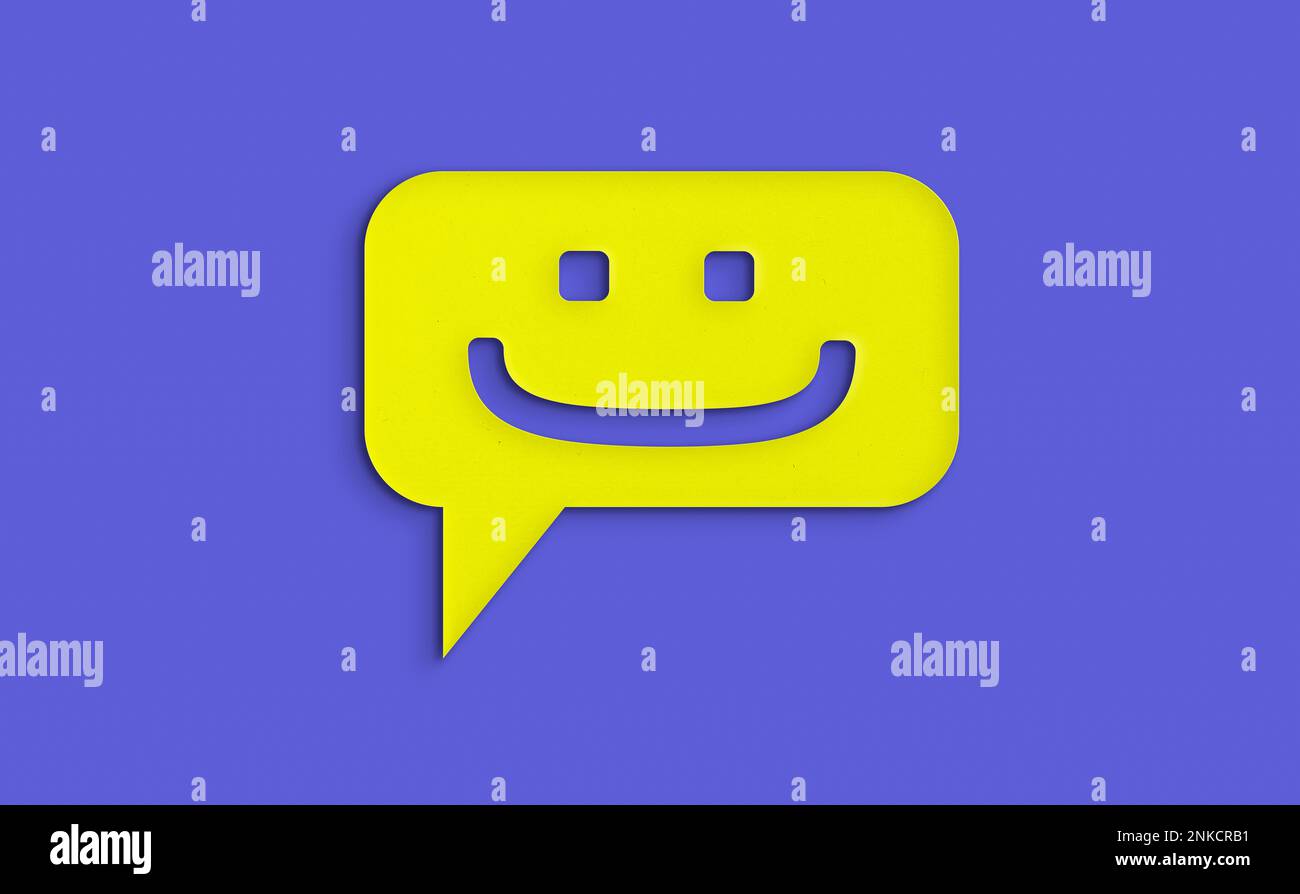 Smile face emoji text message hi-res stock photography and images - Alamy