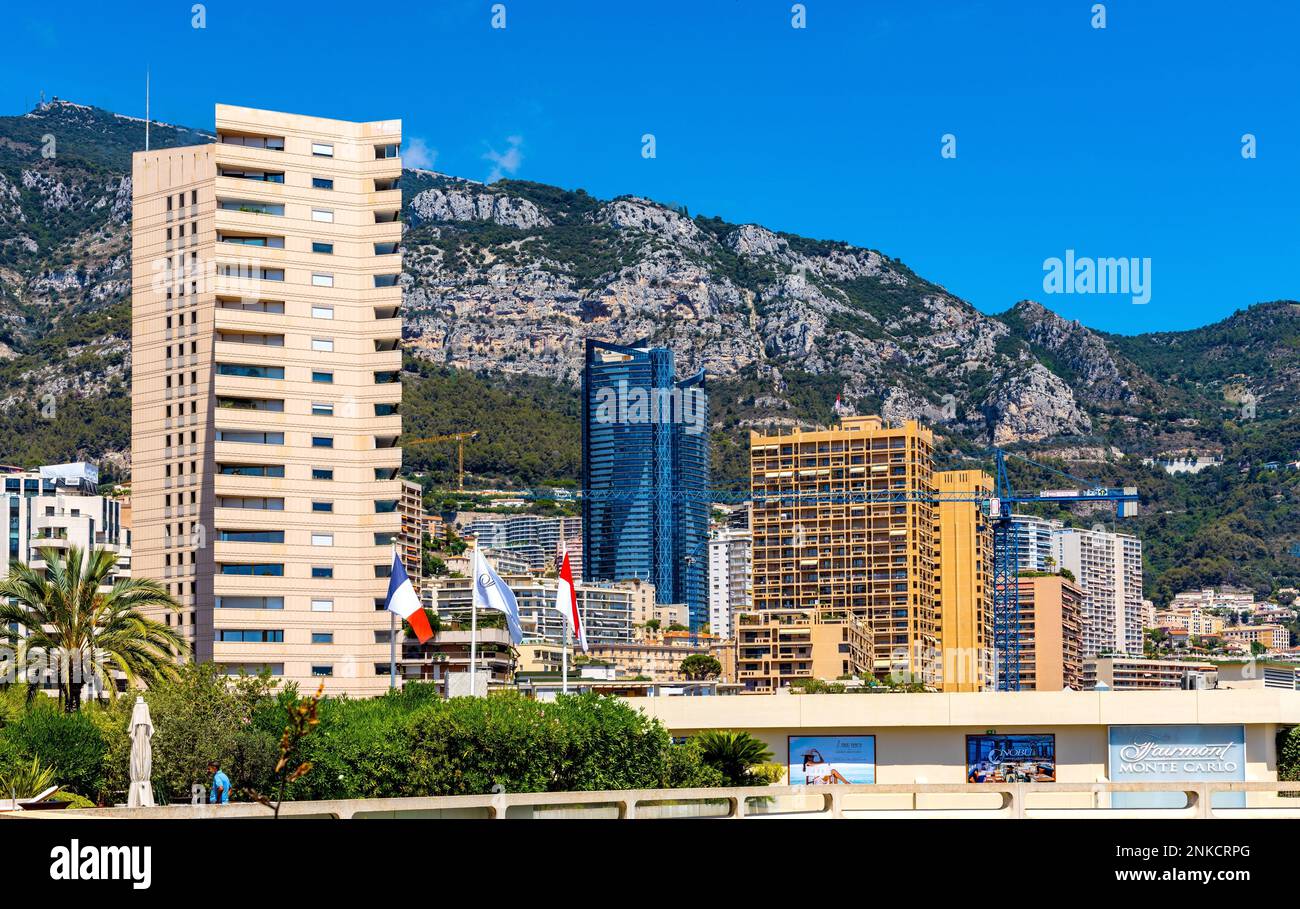 Monaco, France - August 2, 2022: Panoramic view of Monaco metropolitan ...