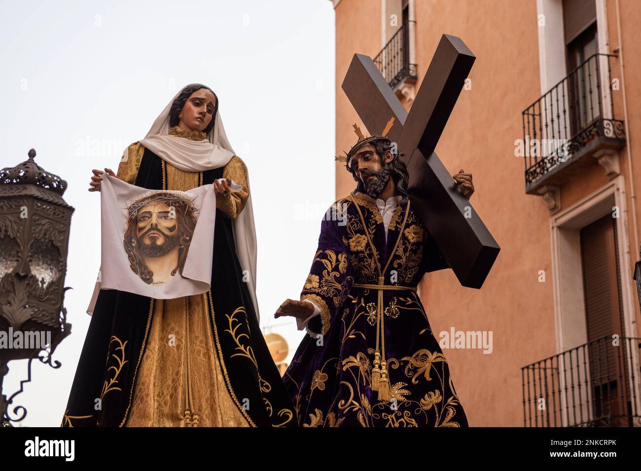 Image of Jesus the Nazarene during the procession of 'Las Turbas', on ...