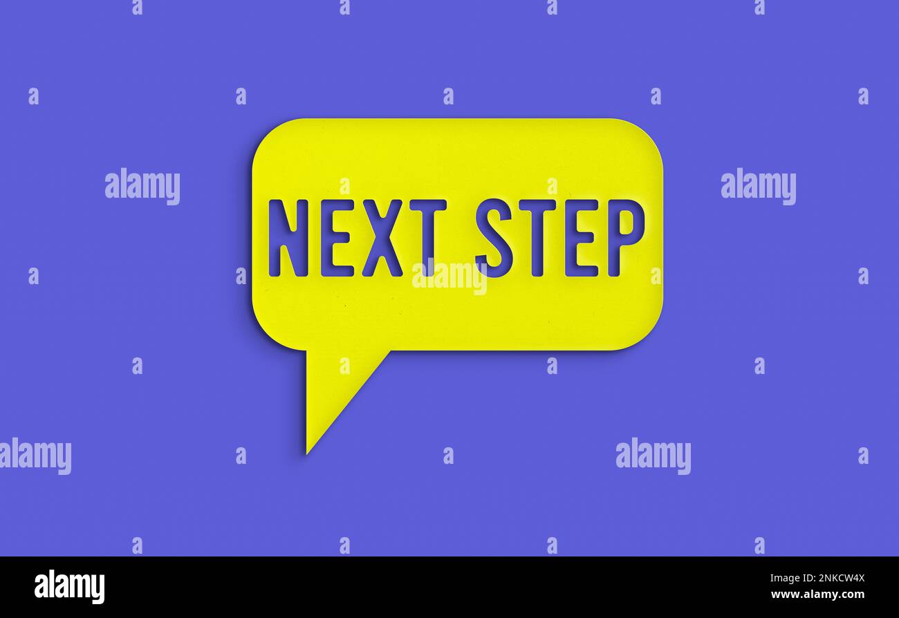 next step bubble Stock Photo - Alamy