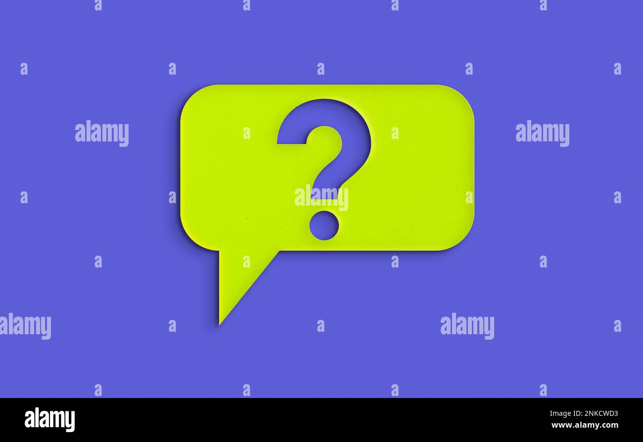 question mark bubble Stock Photo - Alamy