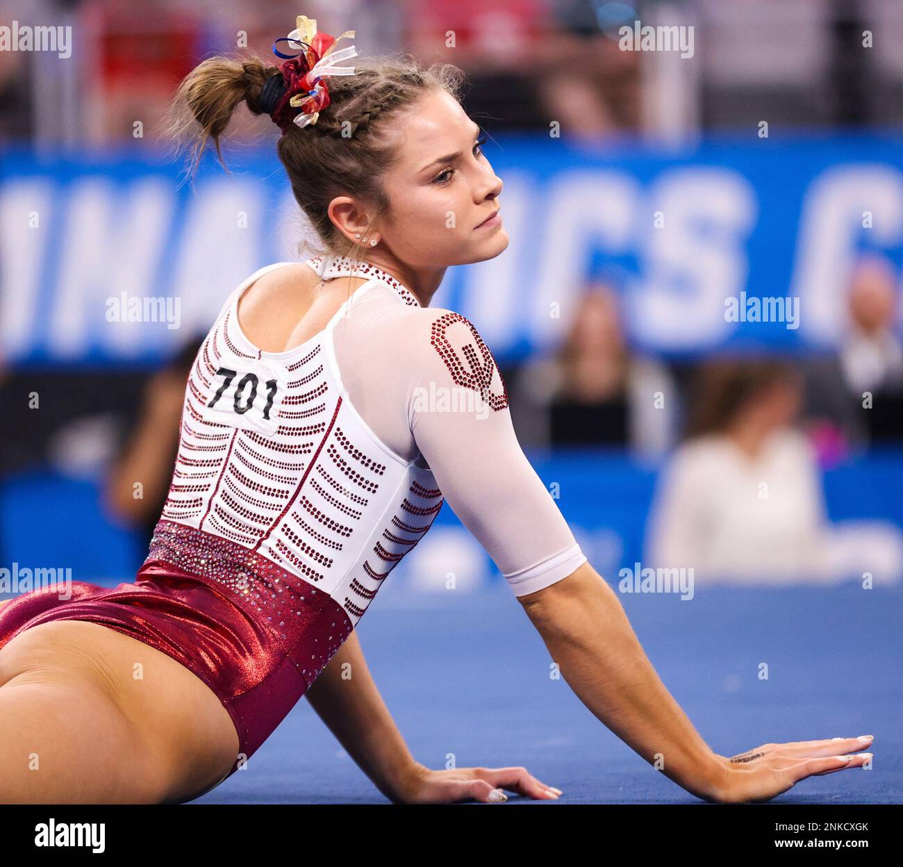 April 14, 2022: Oklahoma's Jordan Bowers performs her floor routine ...