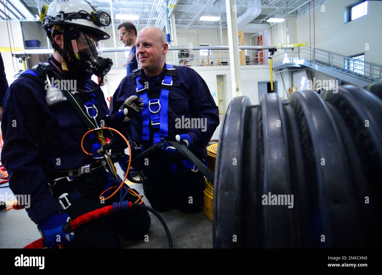 Lt. Kurt Schmidt, of the Brattleboro, Vt., Fire Department, enters the ...