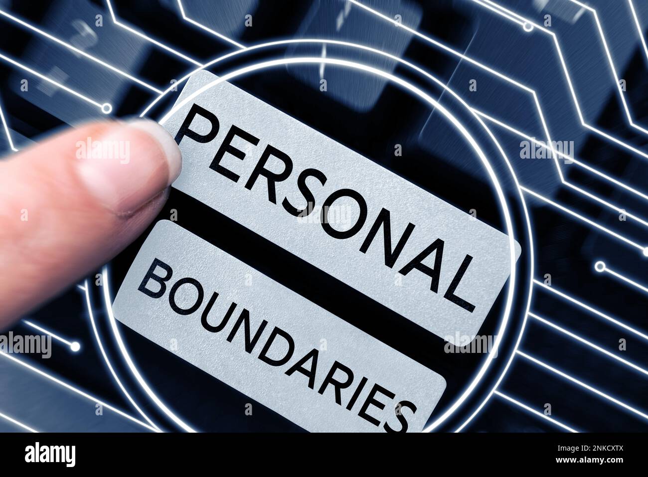 Hand writing sign Personal Boundaries. Concept meaning something that ...
