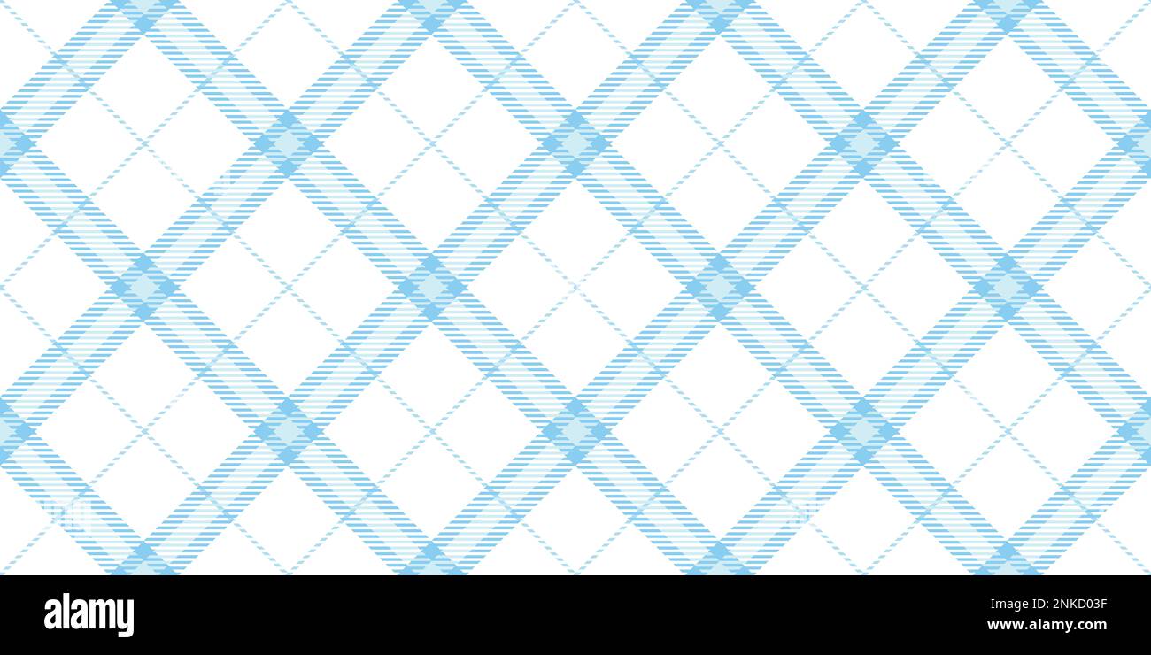 Seamless diagonal gingham plaid pattern in pastel cobalt blue and white ...