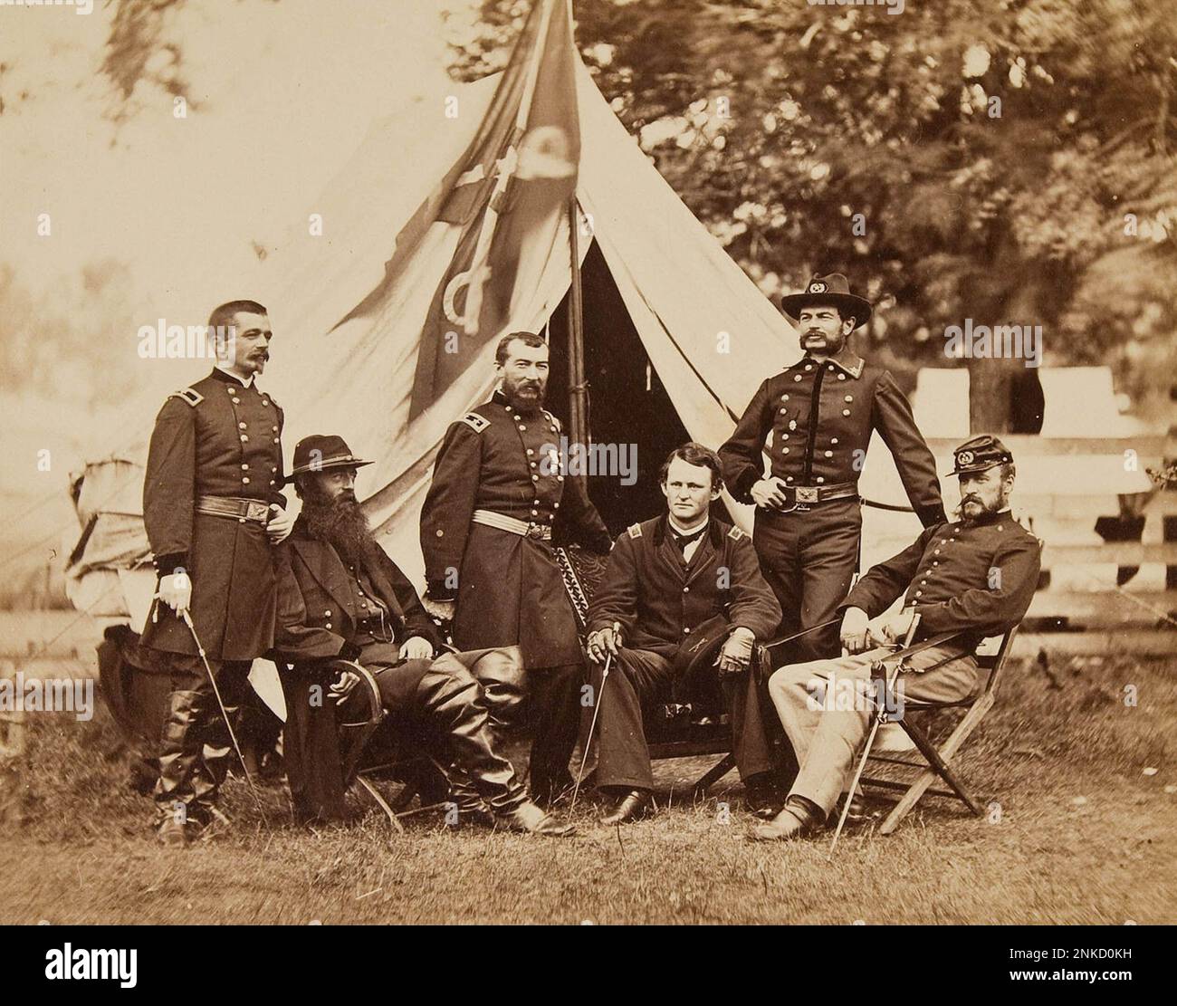 Maj. Gen. Philip Sheridan and his generals Stock Photo - Alamy