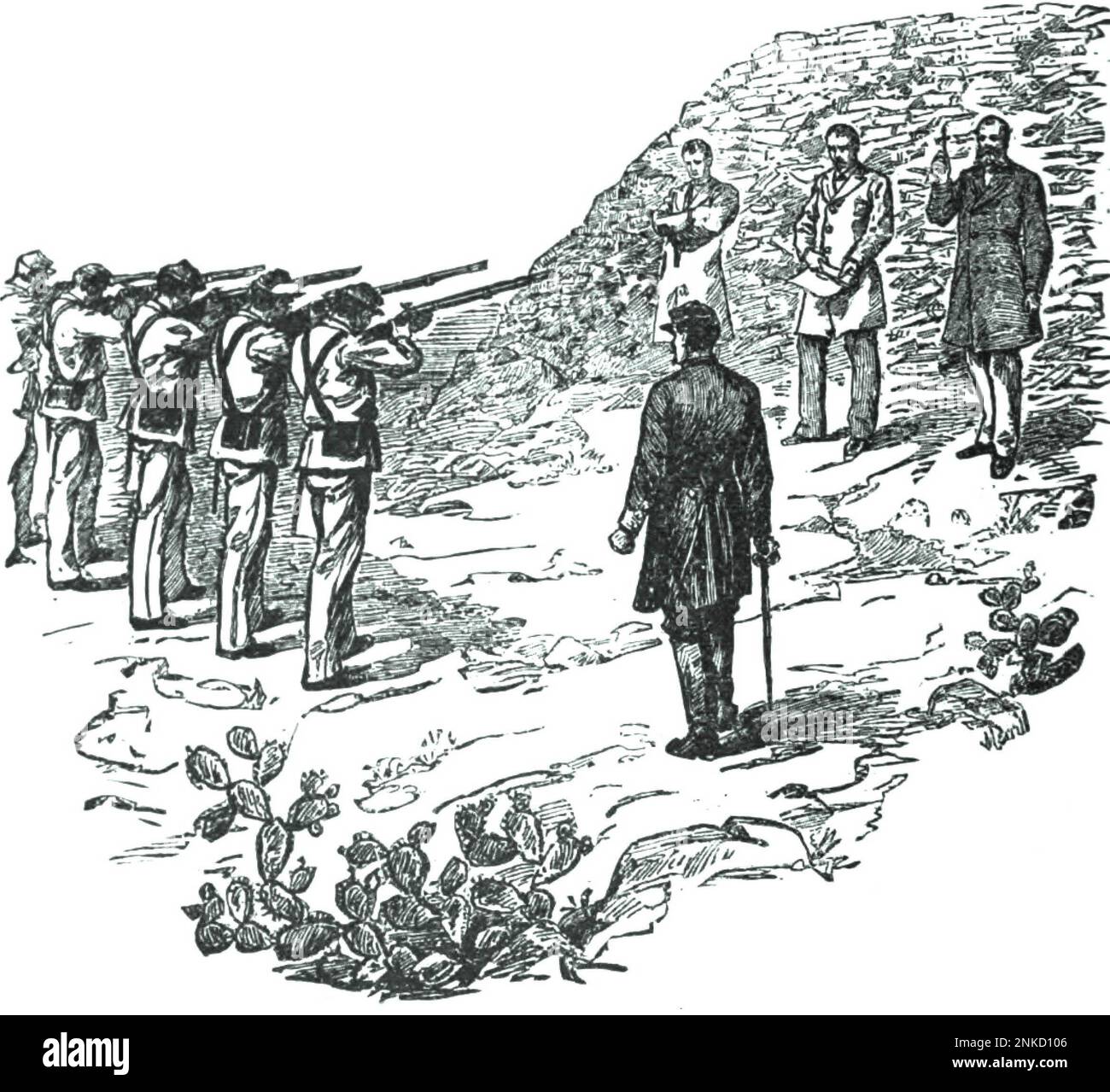 execution of the generals Miguel Miramon and Tomas Mejia Stock Photo ...