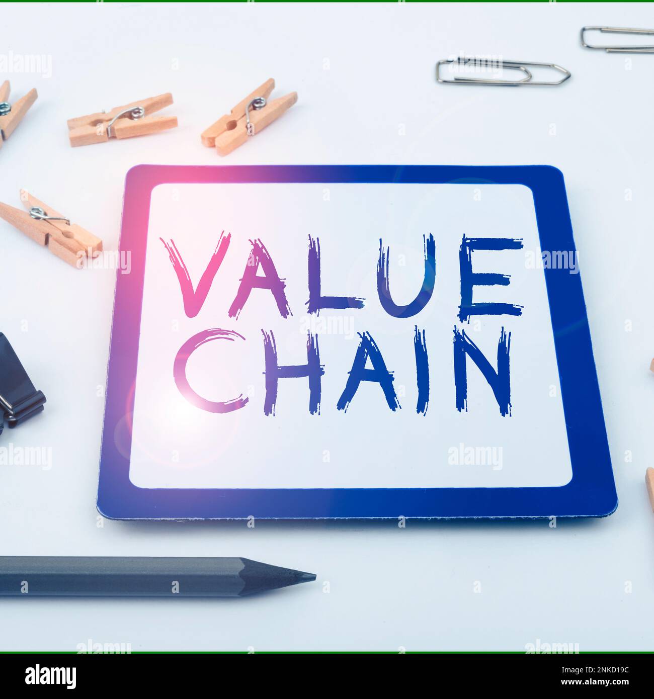 Text showing inspiration Value Chain. Business overview Business ...