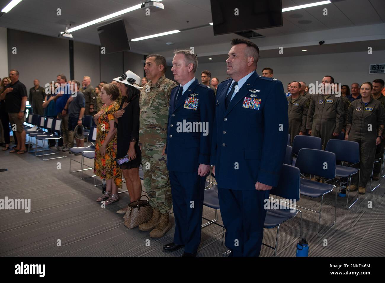 Col. Derek Gardner with the 152nd Operations Group is honored during ...