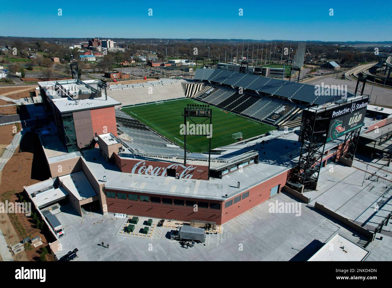 An aerial view of Protective Stadium, Sunday, Mar. 13, 2022, in ...