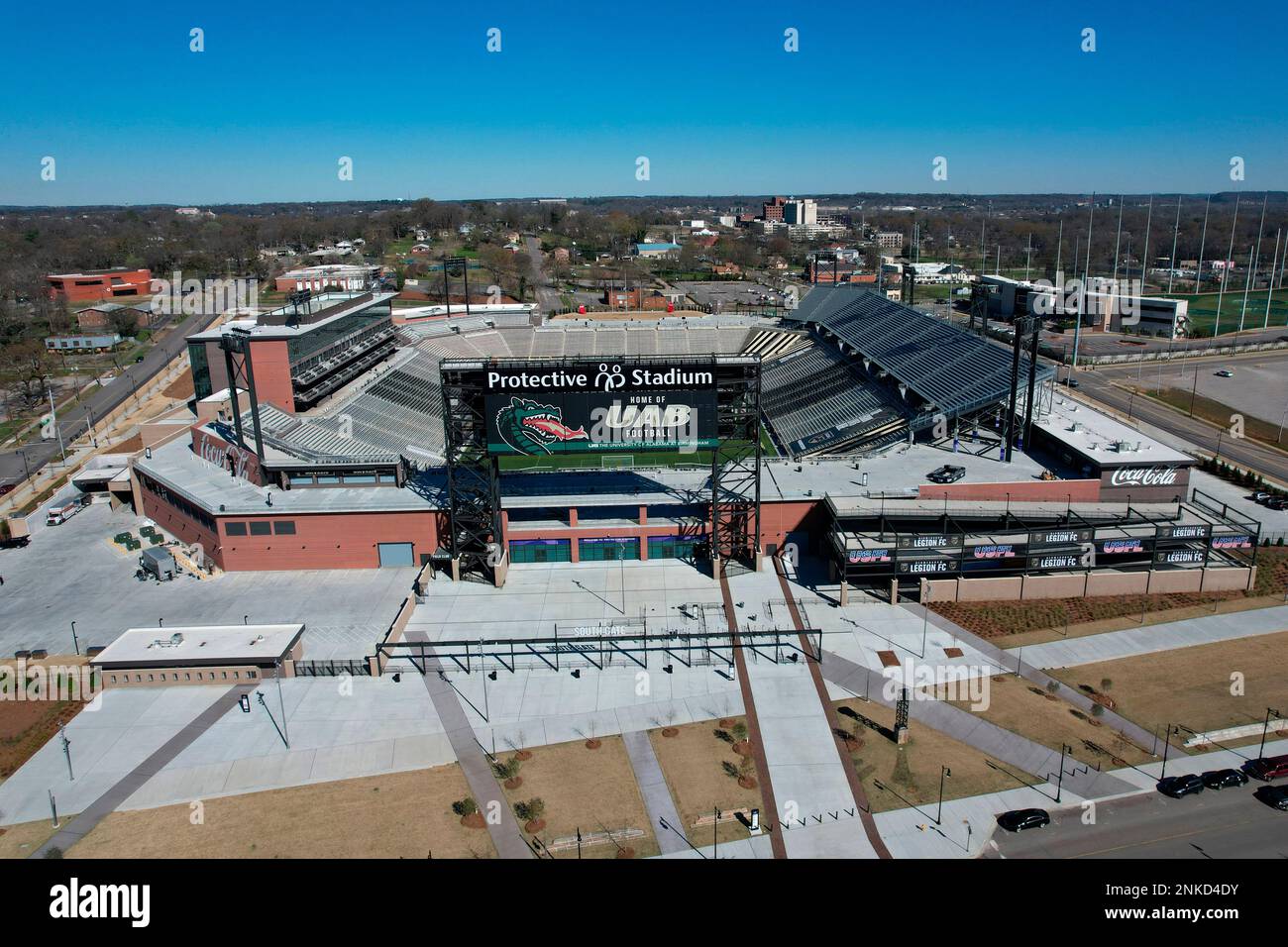 An aerial view of Protective Stadium, Sunday, Mar. 13, 2022, in ...